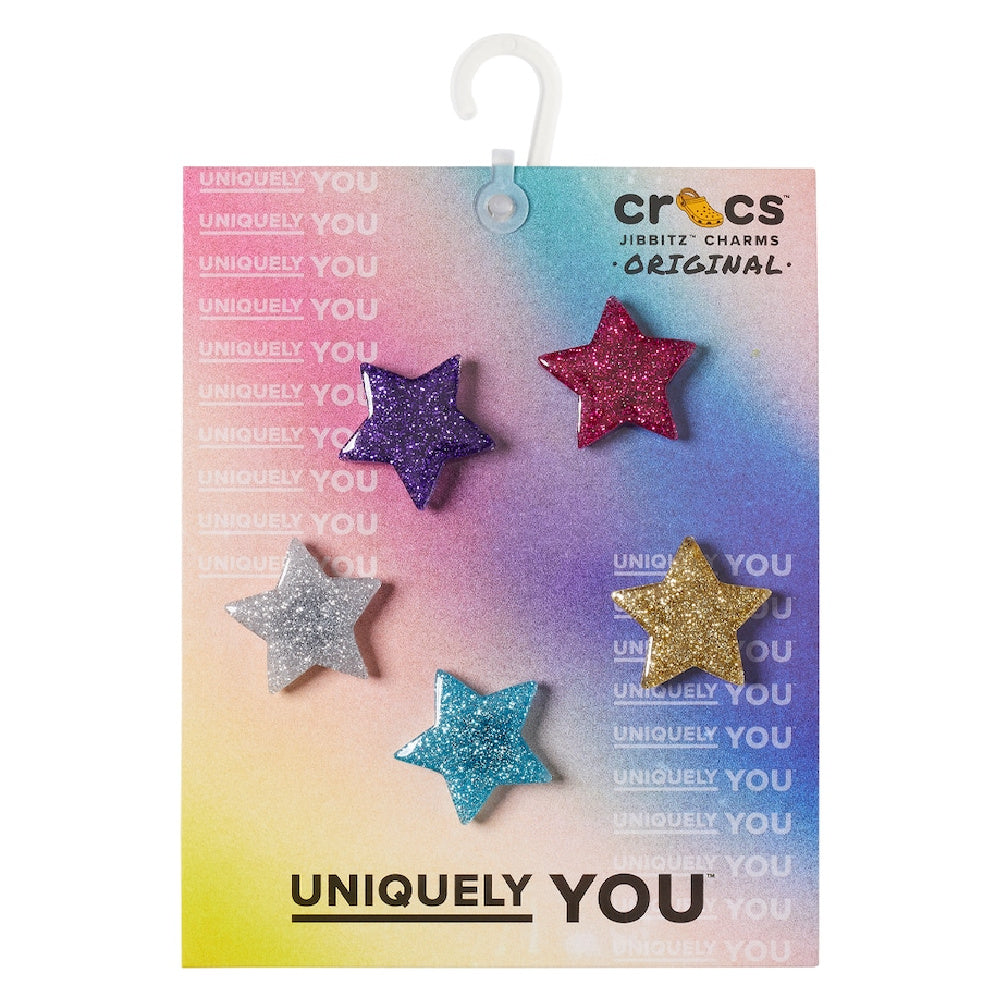 Crocs | Jibbitz™ Charms Icon Glitter Stars (5 Pack) – Platinum Sports
