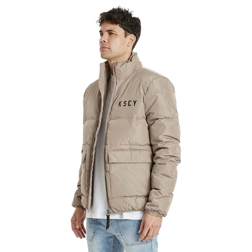 Kscy | Mens Overpark Puffer Jacket (Dune) – Platinum Sports