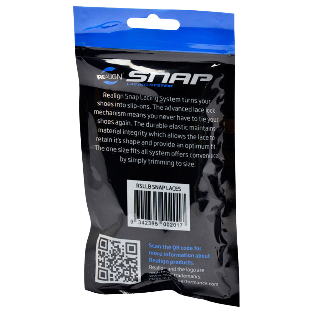 Realign | Snap Elastic Lacing System (Black) – Platinum Sports